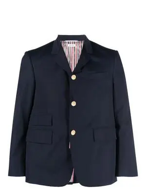 Thom Browne Single-breasted Cropped-sleeve Blazer - Blue