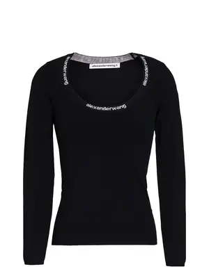 Alexander Wang Stretch-knit Top - Black