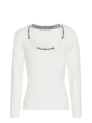 Alexander Wang Alexanderwang.t Stretch-Knit Top Off-white