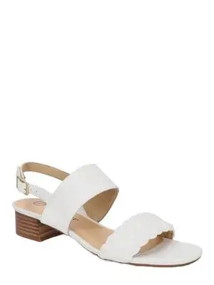 BELLA VITA Ellison Slingback Sandal - White Suede