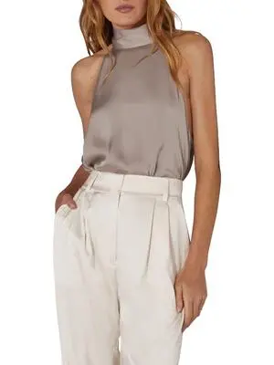 FAVORITE DAUGHTER Open Back Halter Top - Camel