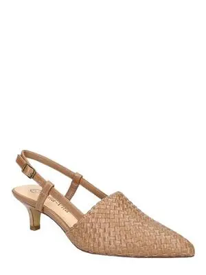 BELLA VITA Bella Vita Kaisley Pointed Toe Slingback Pumps Beige