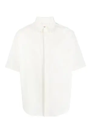 424 Textured-finish Short-sleeve Shirt - White