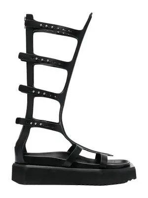Rick Owens 60mm Cyclops Spartan Leather Sandals - Black