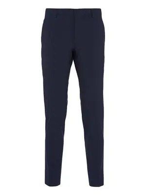 Prada Wool Tailored Trousers - Blue