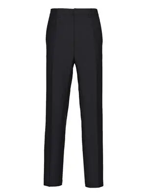 PRADA Triangle-Logo Wool-Mohair Trousers