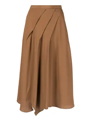 BLANCA VITA Blanca Vita Draped Midi Skirt