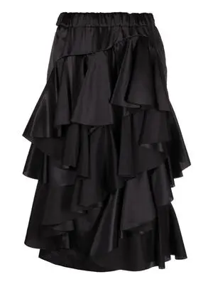 COMME DES GARÇONS Comme Des Garçons Ruffled Tiered Midi Skirt