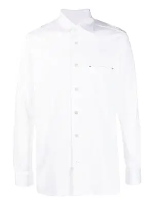 Kiton Long-sleeve Cotton Shirt - White