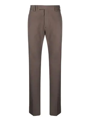Zegna Cotton Tailored Trousers - Brown