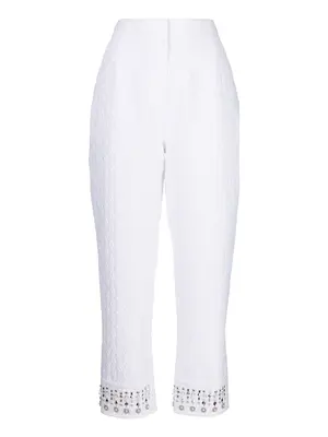 Shiatzy Chen Cropped Trousers - White
