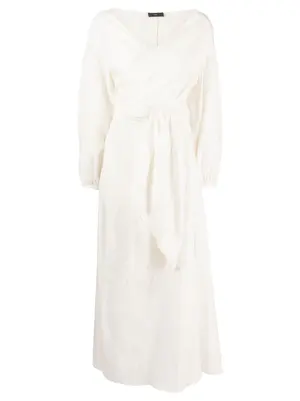 Voz Peasant Blouse Dress - White