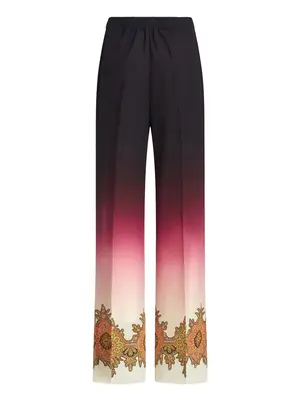 Etro Gradient-effect Silk Trousers - Red