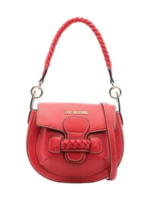 Moschino Braided Detail Shoulder Bag - Red