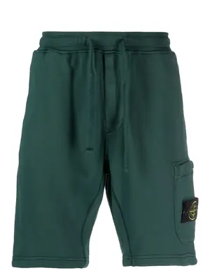 Stone Island Logo-patch Track Shorts - Green