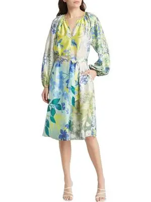 Kobi Halperin Arbor Floral Print Long Sleeve Dress - Ivory Multi