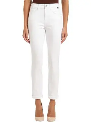 MAVI Kathleen High-waist Slim Boyfriend Jeans - White Feather Blue