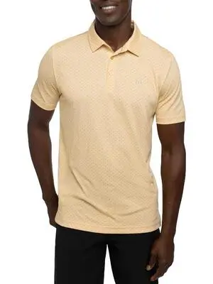 Travis Mathew Bamboo Calm Foulard Print Polo - Heather Golden Cream