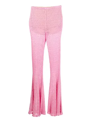 Blumarine Knitted Flared Trousers - Pink