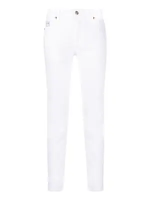 Versace Logo-patch Skinny Jeans - White