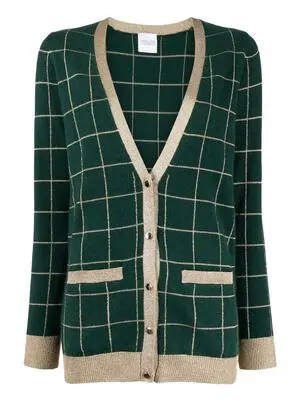 MADELEINE THOMPSON Check-pattern Cardigan - Green