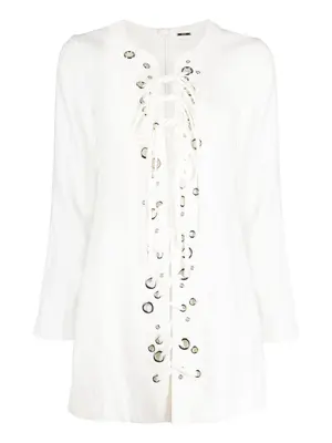 Alexis Eyelet-detail Tunic - White