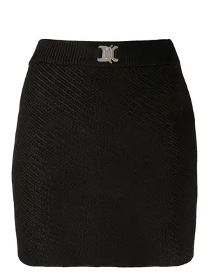 1017 Alyx 9sm Buckle-detail Knit Miniskirt - Black