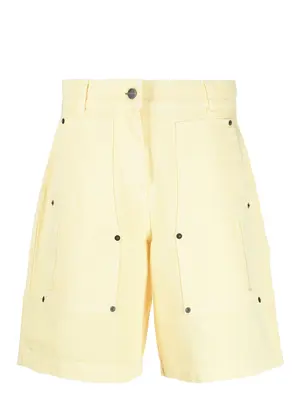 Palm Angels Embroidered Palm Tree Shorts - Yellow