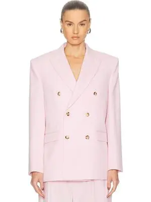 Wardrobe.NYC Double Breasted Blazer - Blush