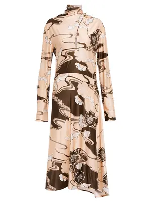 JIL SANDER Printed Midi Dress - Multicoloured