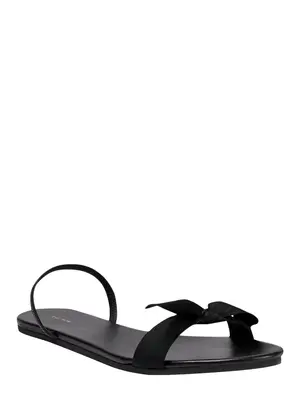 THE ROW The Row Bow Leather Slingback Sandals