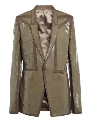 Rick Owens Sequined Single-breasted Blazer - Neutrals
