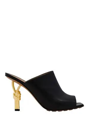 Bottega Veneta Leather Knot Mules 90 - Black