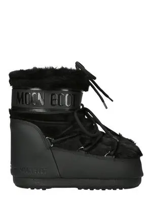 Moon Boot Icon Low Faux Fur Ankle Boots - Black