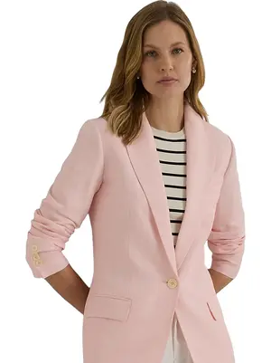 Ralph Lauren Ralph Lauren Linen-Blend Twill Blazer Pink Opal