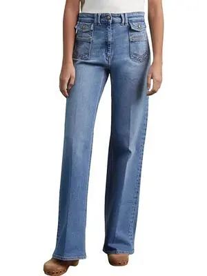 Gerard Darel Anna High-waist Flared Leg Jeans - Blue