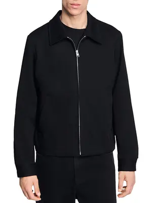 Sandro Sandro Cotton Jacket Black