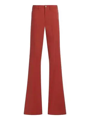 Marni Pressed-crease Flared Trousers - Red