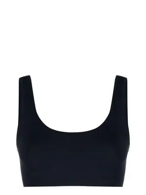 Hanro Cropped Scoop-neck Bra - Blue