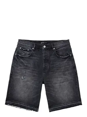 PURPLE BRAND Distressed Denim Shorts - Black