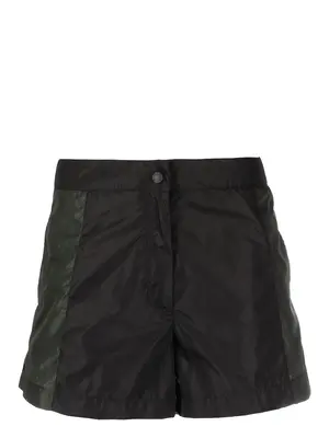 Moncler Logo-embossed Two-tone Shorts - Black