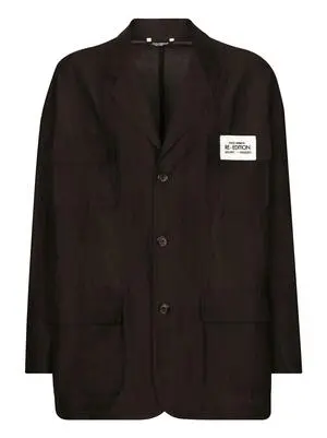 Dolce & Gabbana Single-breasted Linen Blazer - Brown
