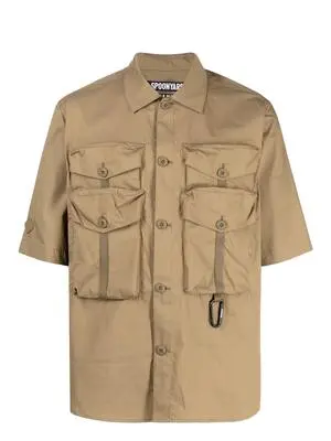 SPOONYARD Coolmax Multi-pockets Shirt - Brown