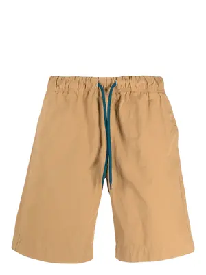 Paul Smith Logo-patch Organic-cotton Deck Shorts - Neutrals