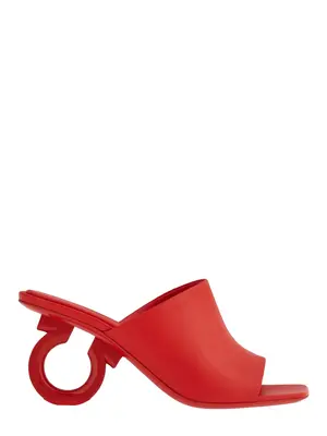 FERRAGAMO 70mm Open-toe Sculpted-heel Mules - Red