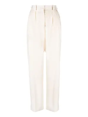 JOSEPH High-waisted Trousers - White
