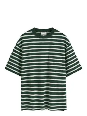 Cos Oversized Heavyweight Cotton T-shirt Green
