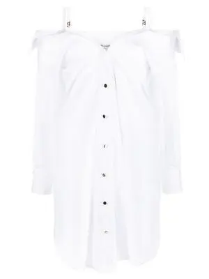 BLUGIRL Off-shoulder Shirt Dress - White
