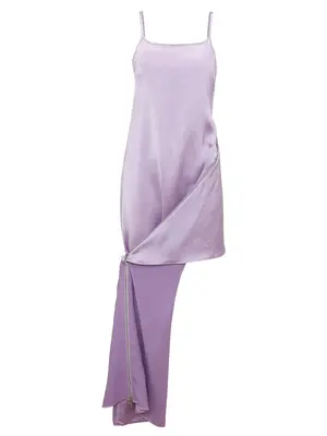 JW Anderson Crease-effect Ankle-length Dress - Purple