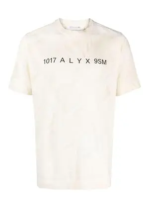 1017 Alyx 9sm Logo-print Detail T-shirt - Neutrals